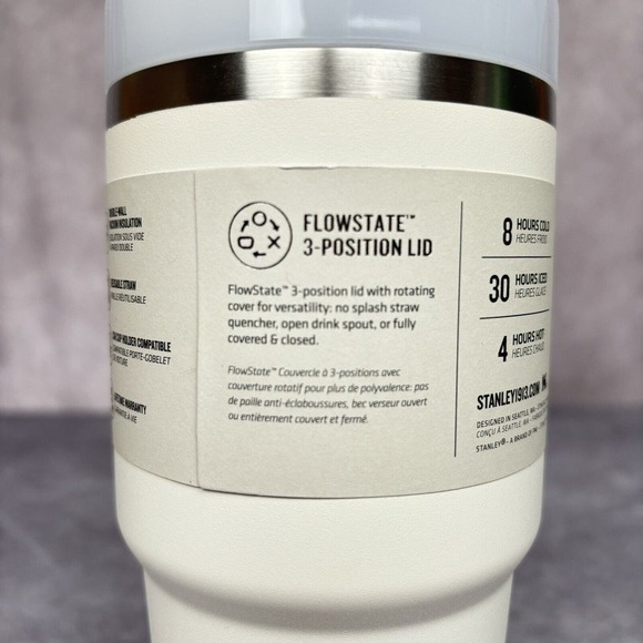Stanley | Dining | Stanley Stainless Steel Quencher H2 Flowstate Tumbler Cream Beige 20 Oz ...